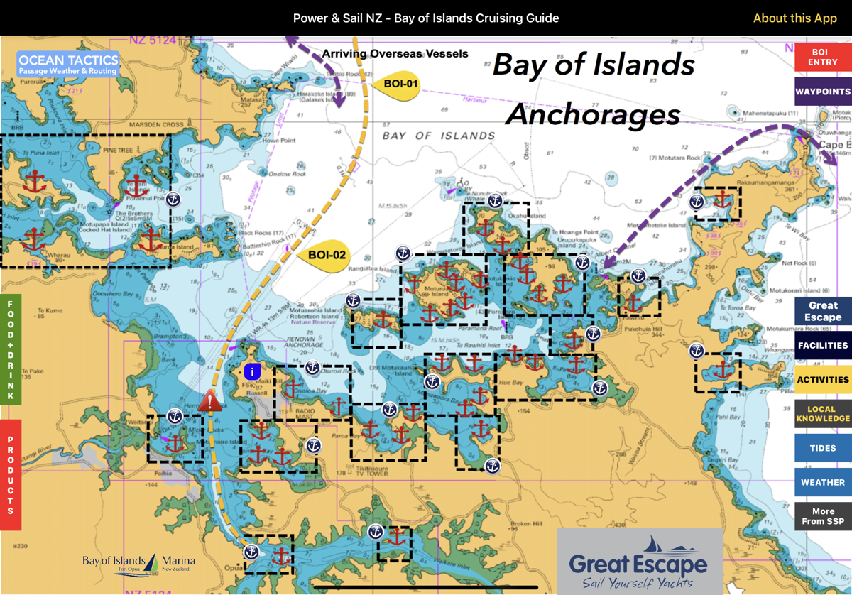 FREE Bay of Islands Cruising Guide App - Great Escape